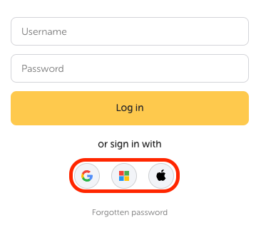 Logging in as a user